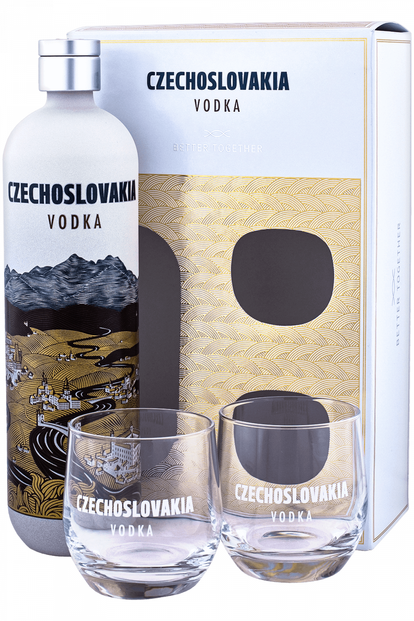 Czechoslovakia Vodka + 2 poháre - Alkoholonline.sk